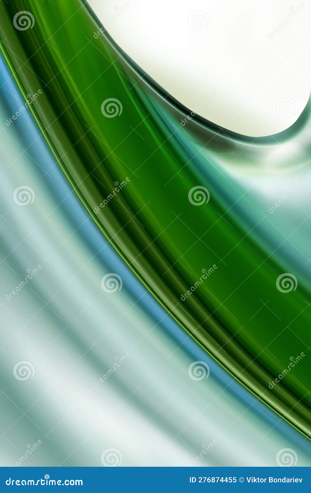 Abstract Image Consisting of Green Smooth Lines Resembling Sea Waves ...