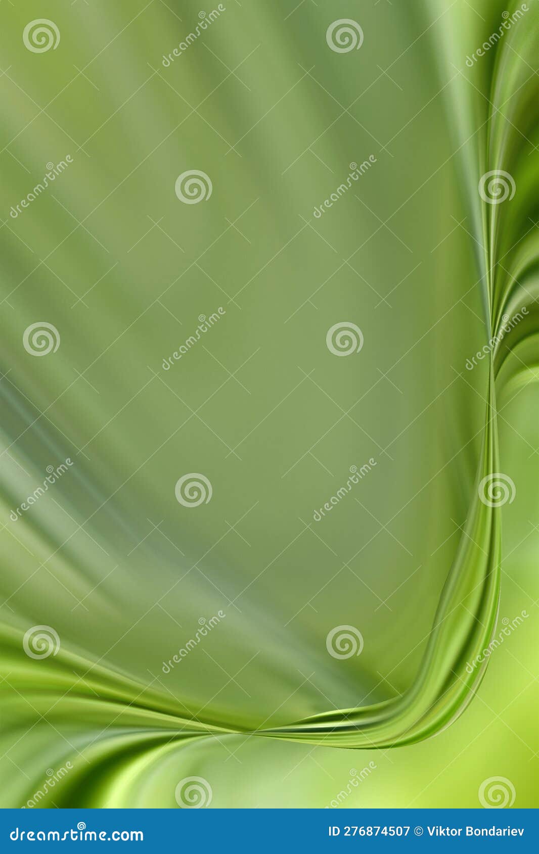 Abstract Image Consisting of Green Smooth Lines Resembling Sea Waves ...