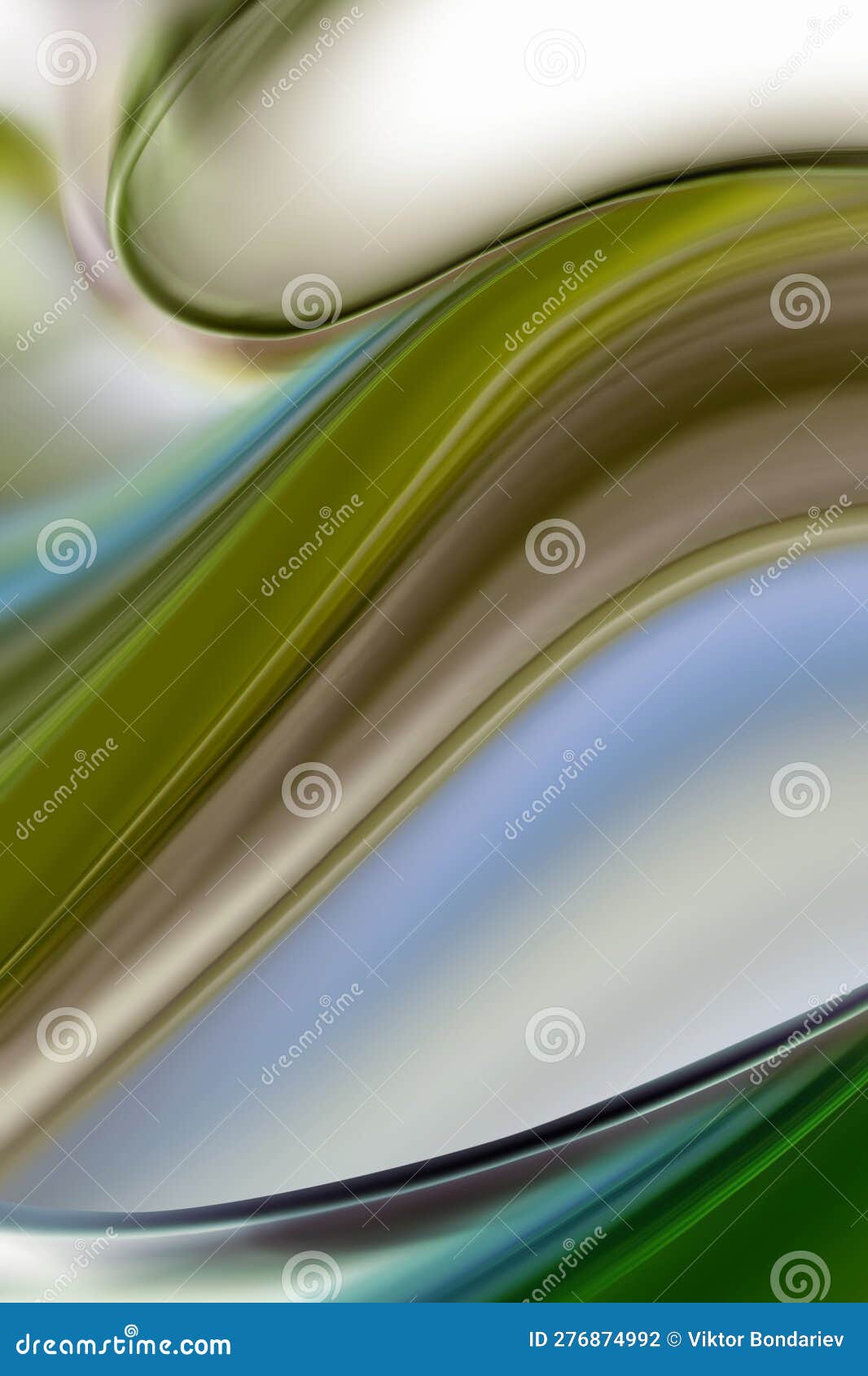 Abstract Image Consisting of Green Smooth Lines Resembling Sea Waves ...