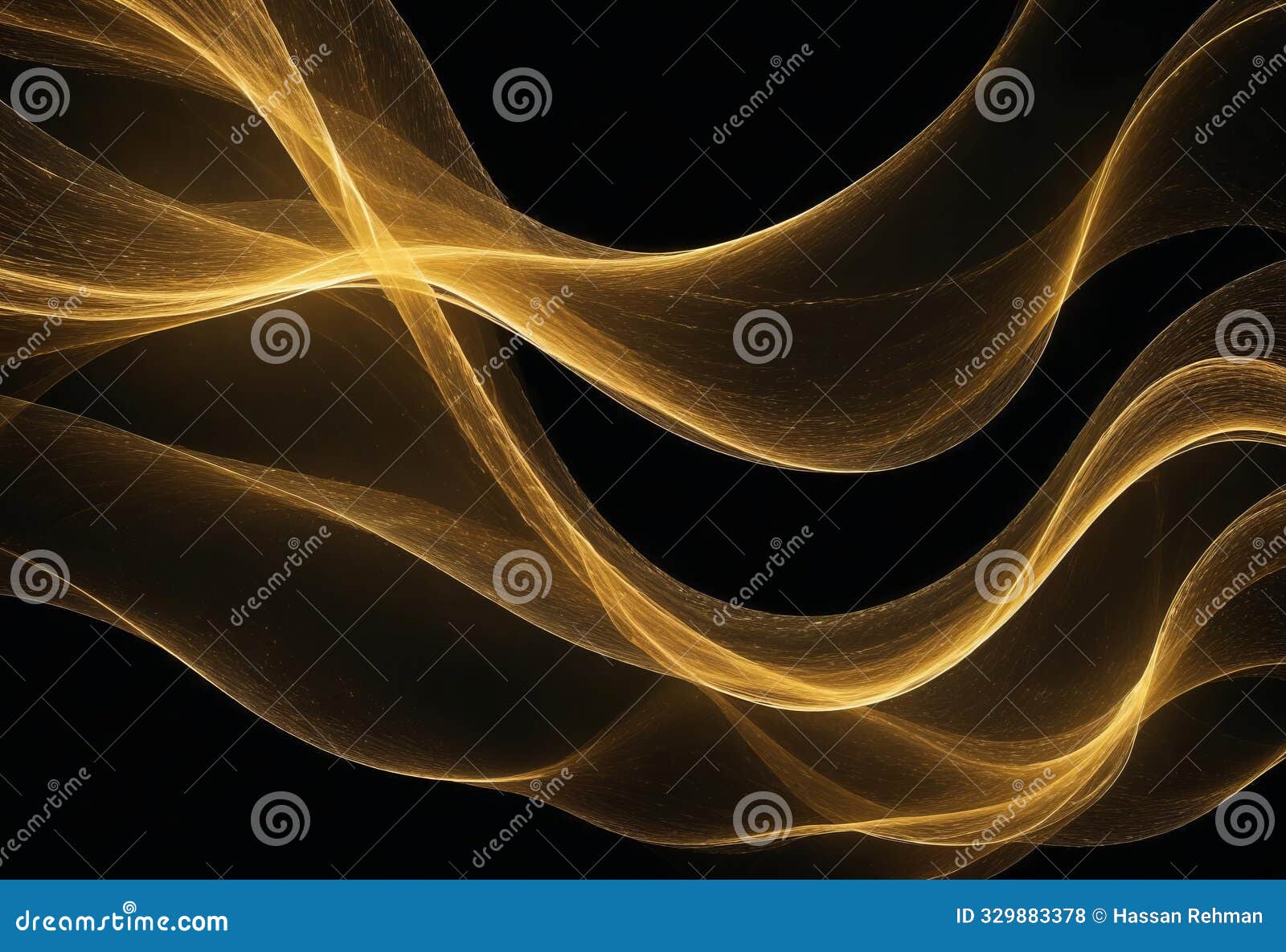 Abstract Image of Creative Glittering Gold Wave Curvy Line Design Stock ...