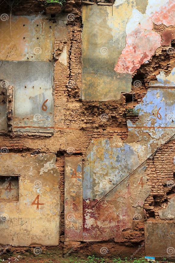 Image of a Cut Off Wall from a Building Stock Image - Image of ...