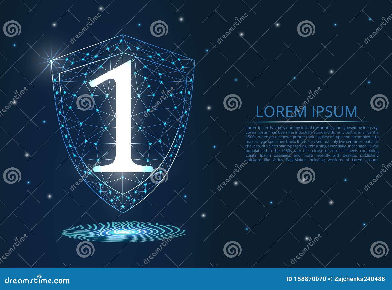 Abstract Image of Cyber Security Concept. Logo of Information Security ...