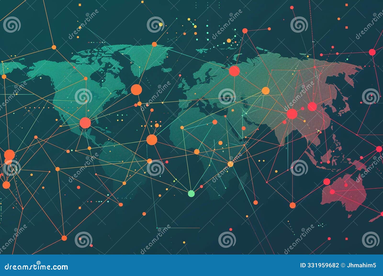 Global Network Connection stock illustration. Illustration of media ...