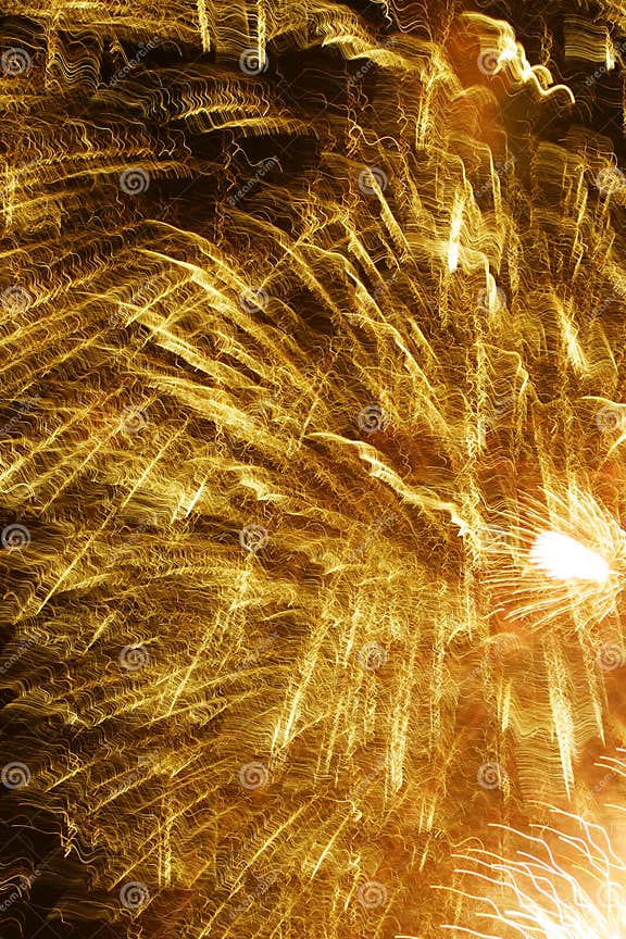 Exploding Fireworks, Digitally Enhanced. Stock Image - Image of light ...
