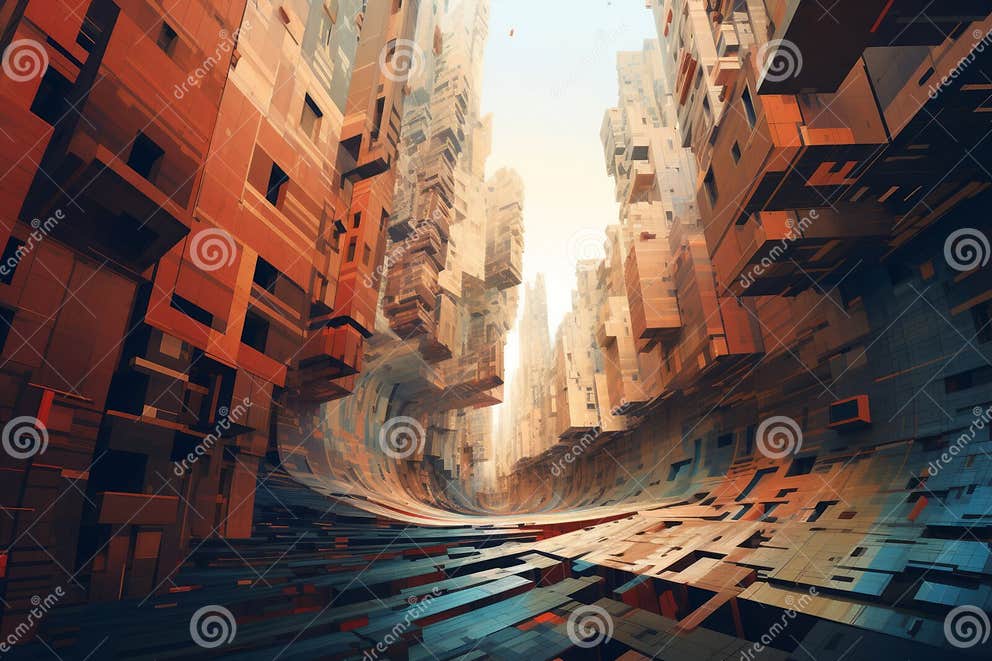An Abstract Image of Distorted Architecture, Defying Conventional ...