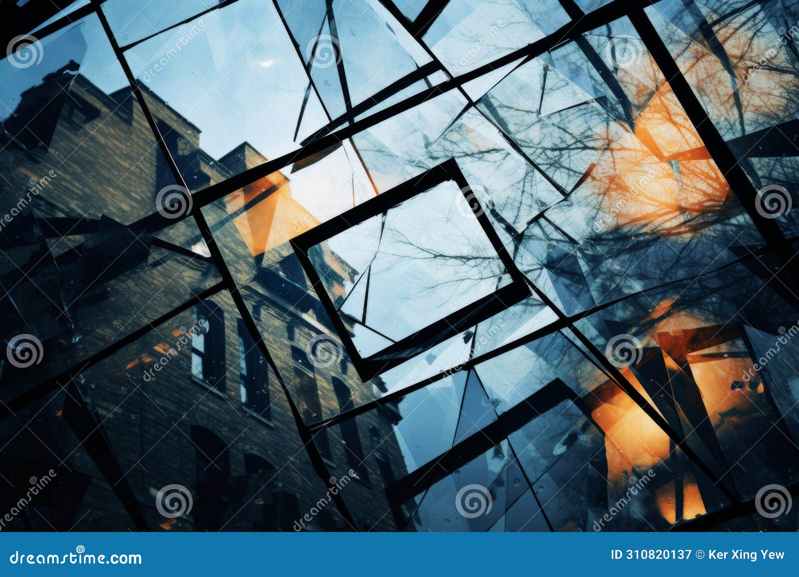 An Abstract Image of a Distorted Window View, Distorting Reality ...