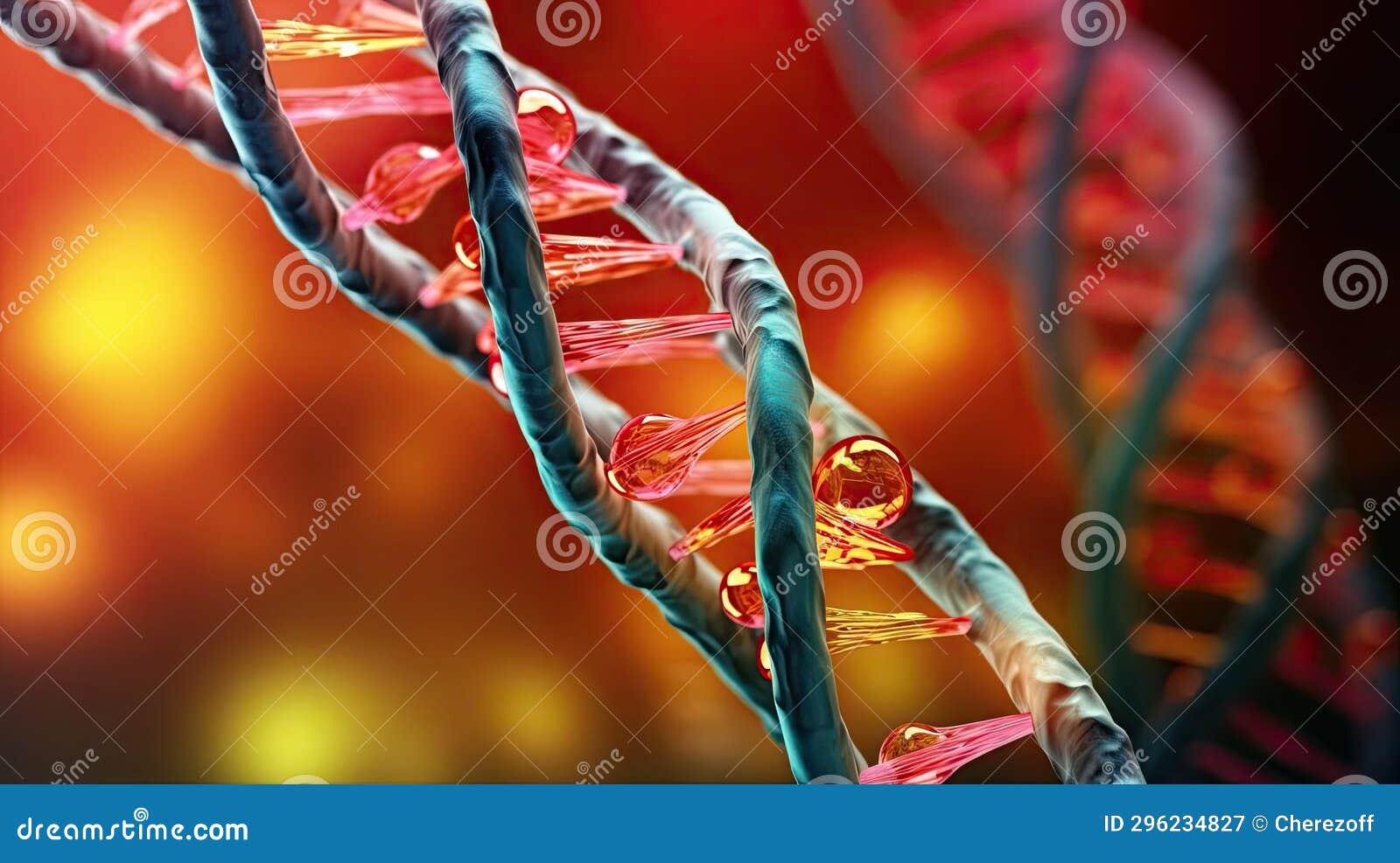 Abstract Image of DNA Strand Stock Illustration - Illustration of clone ...