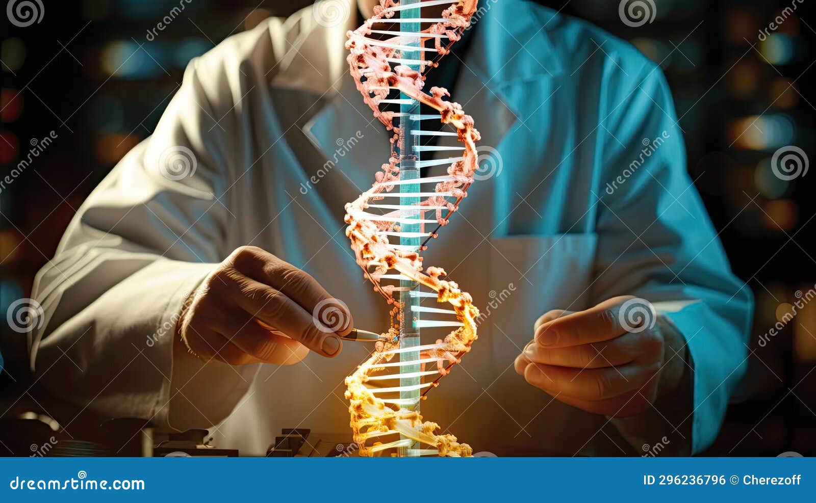 Abstract Image of DNA Strand Stock Illustration - Illustration of ...