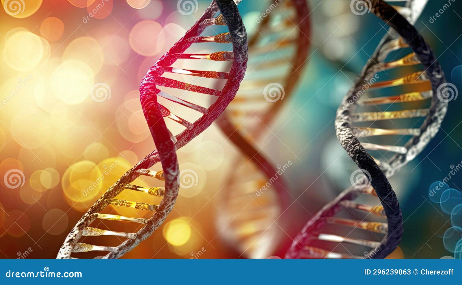 Abstract Image of DNA Strand Stock Illustration - Illustration of ...