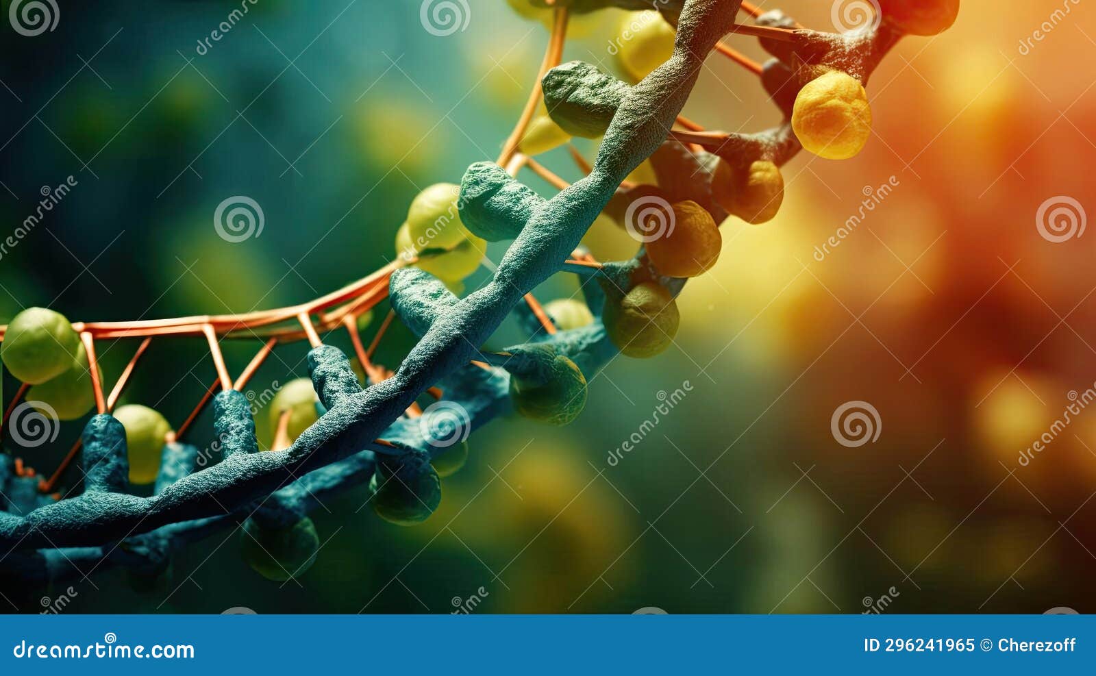 Abstract Image of DNA Strand Stock Illustration - Illustration of ...