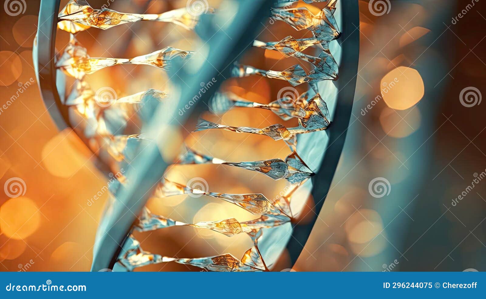 Abstract Image of DNA Strand Stock Illustration - Illustration of ...