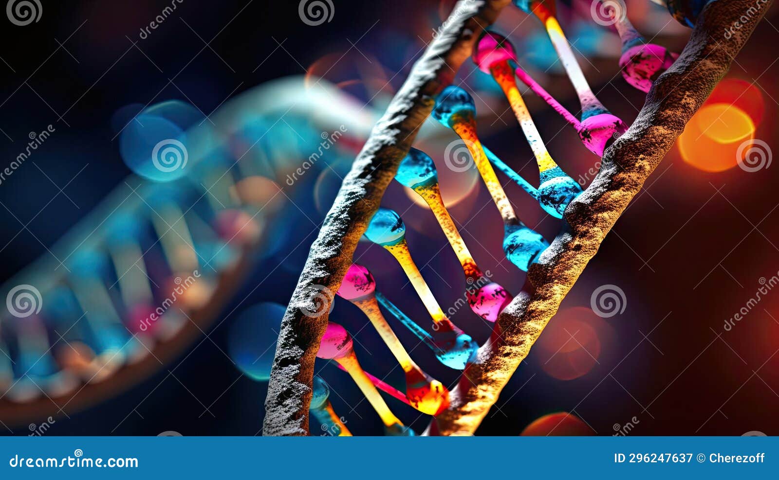 Abstract Image of DNA Strand Stock Illustration - Illustration of ...