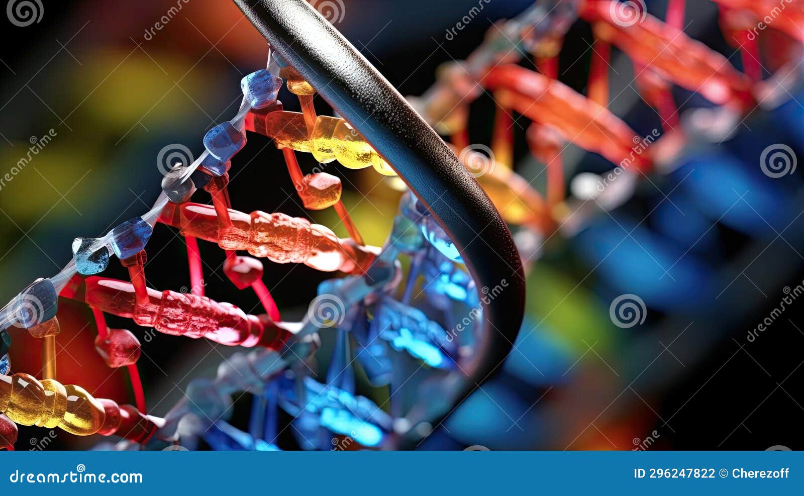 Abstract Image of DNA Strand Stock Illustration - Illustration of ...