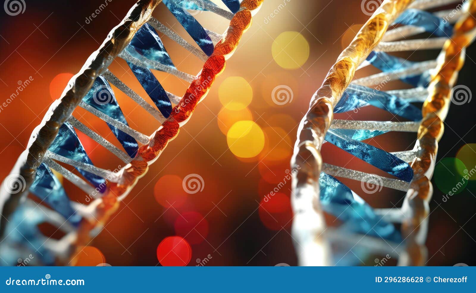Abstract Image of DNA Strand Stock Illustration - Illustration of ...