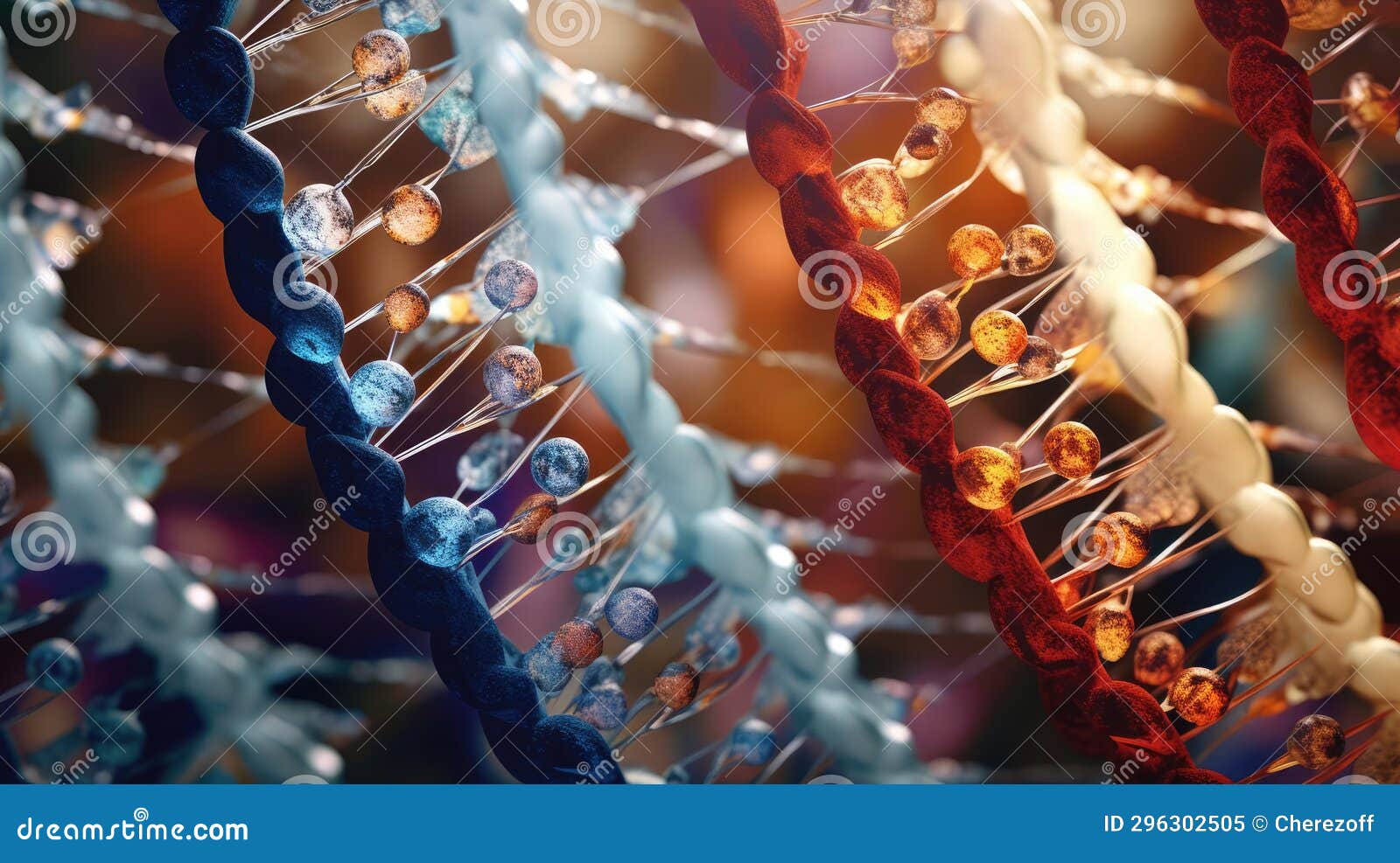 Abstract Image of DNA Strand Stock Illustration - Illustration of ...