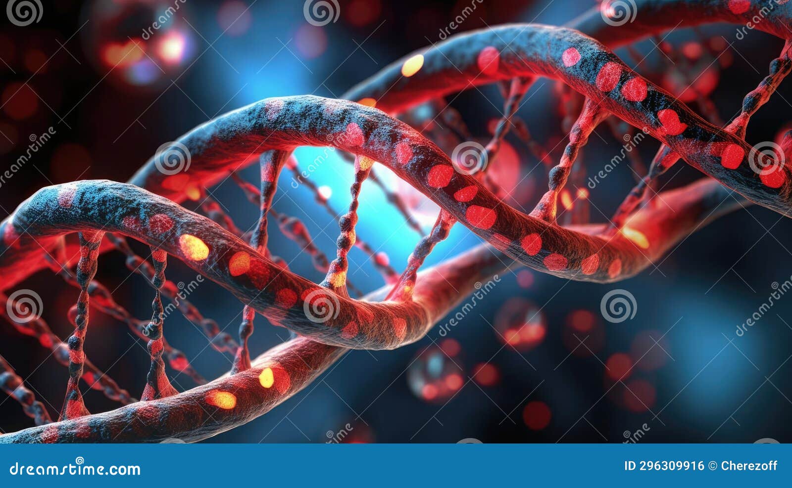 Abstract Image of DNA Strand Stock Illustration - Illustration of ...