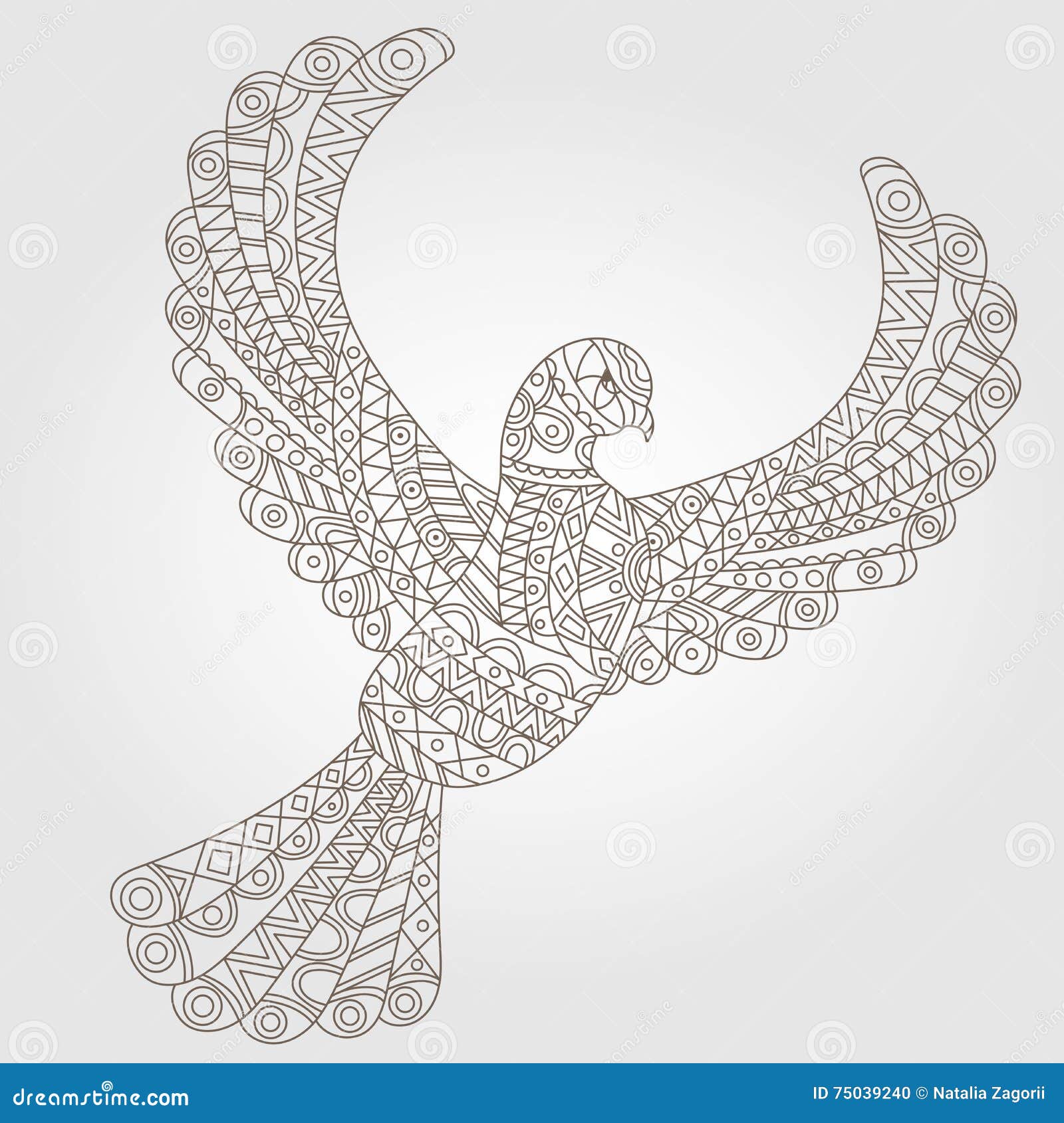 Abstract Dove Wings Line Art Symbol Graphic Cartoon Vector ...