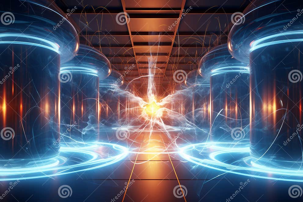An Abstract Image of Electric Arcs in a High-voltage Laboratory Stock ...