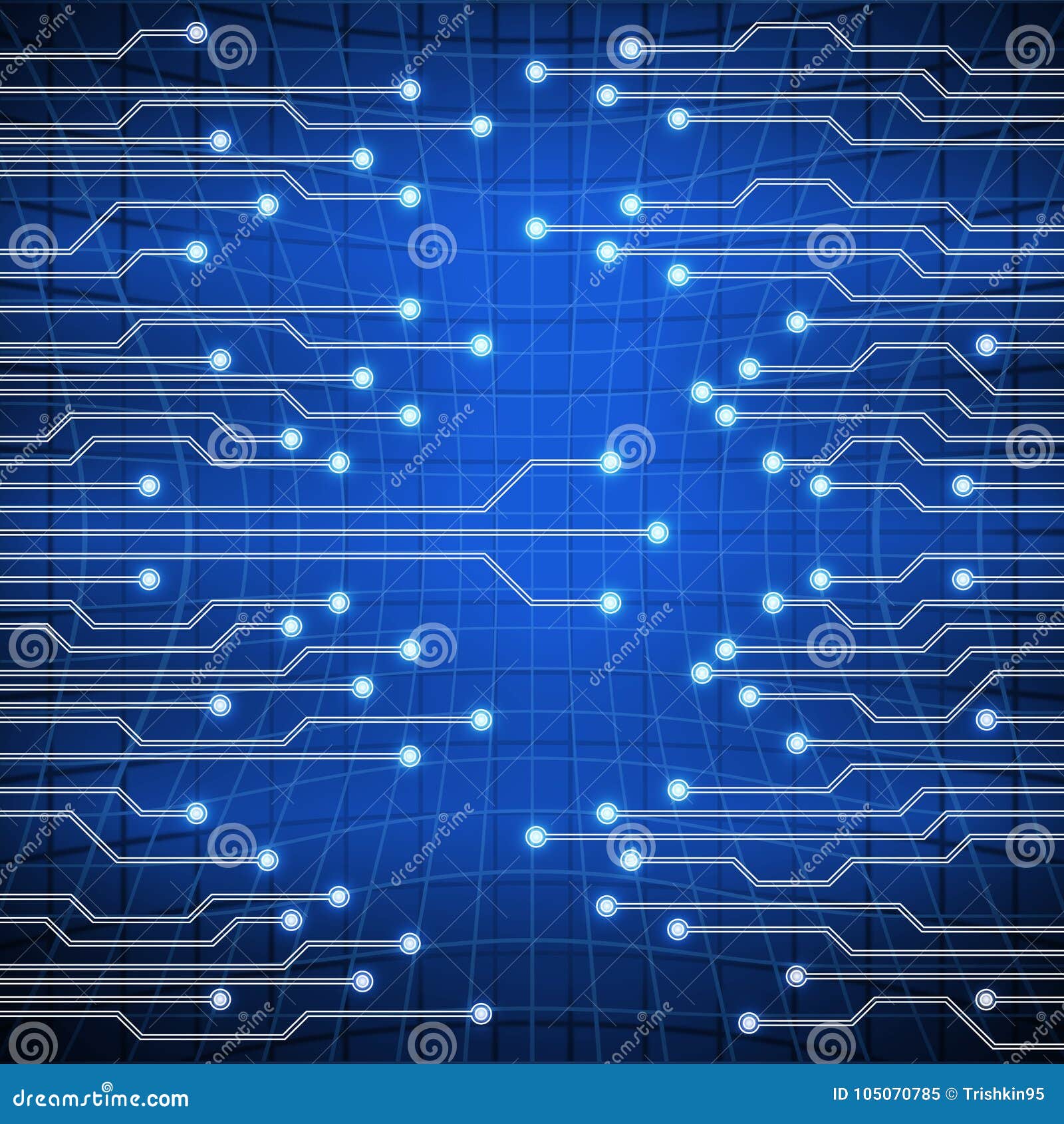 Background Blue With Electroschemes . The Abstract Image Of Electrical ...