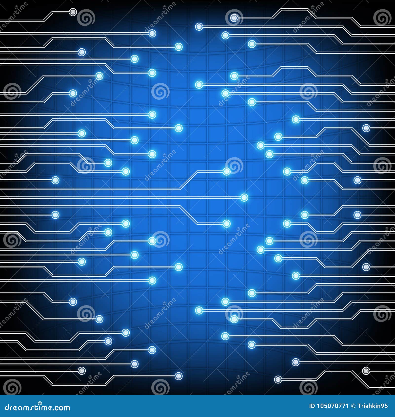 Background Blue With Electroschemes . The Abstract Image Of Electrical ...