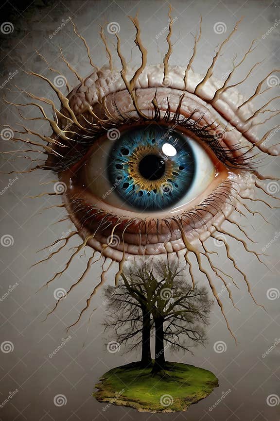 Abstract Image, Eye, Amazing Optical Illusion Stock Illustration ...