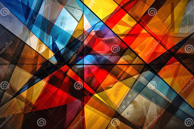 An Abstract Image Featuring Geometric Shapes in a Dazzling Array of ...