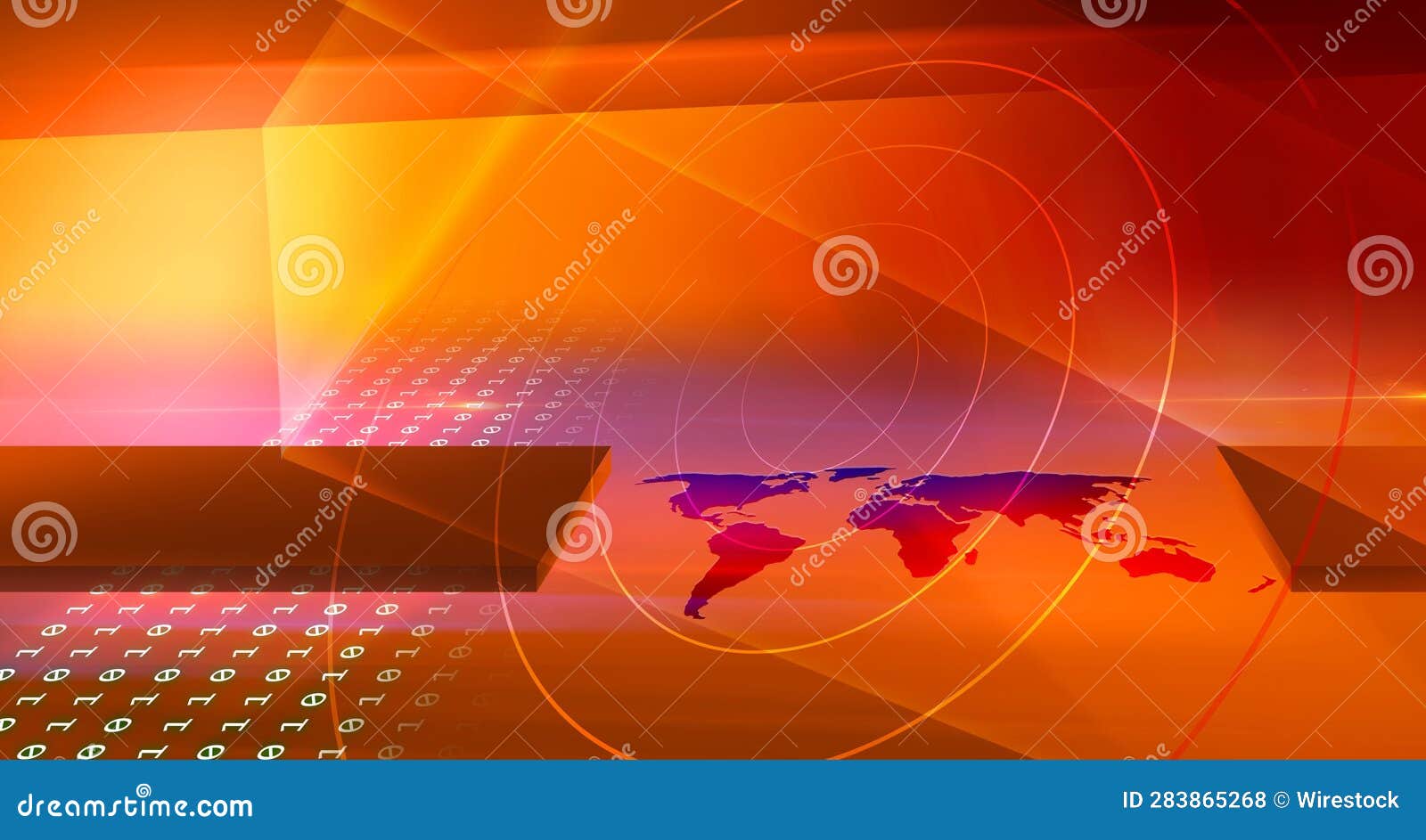 Abstract Image Featuring a Glowing Red Background with a World Map ...