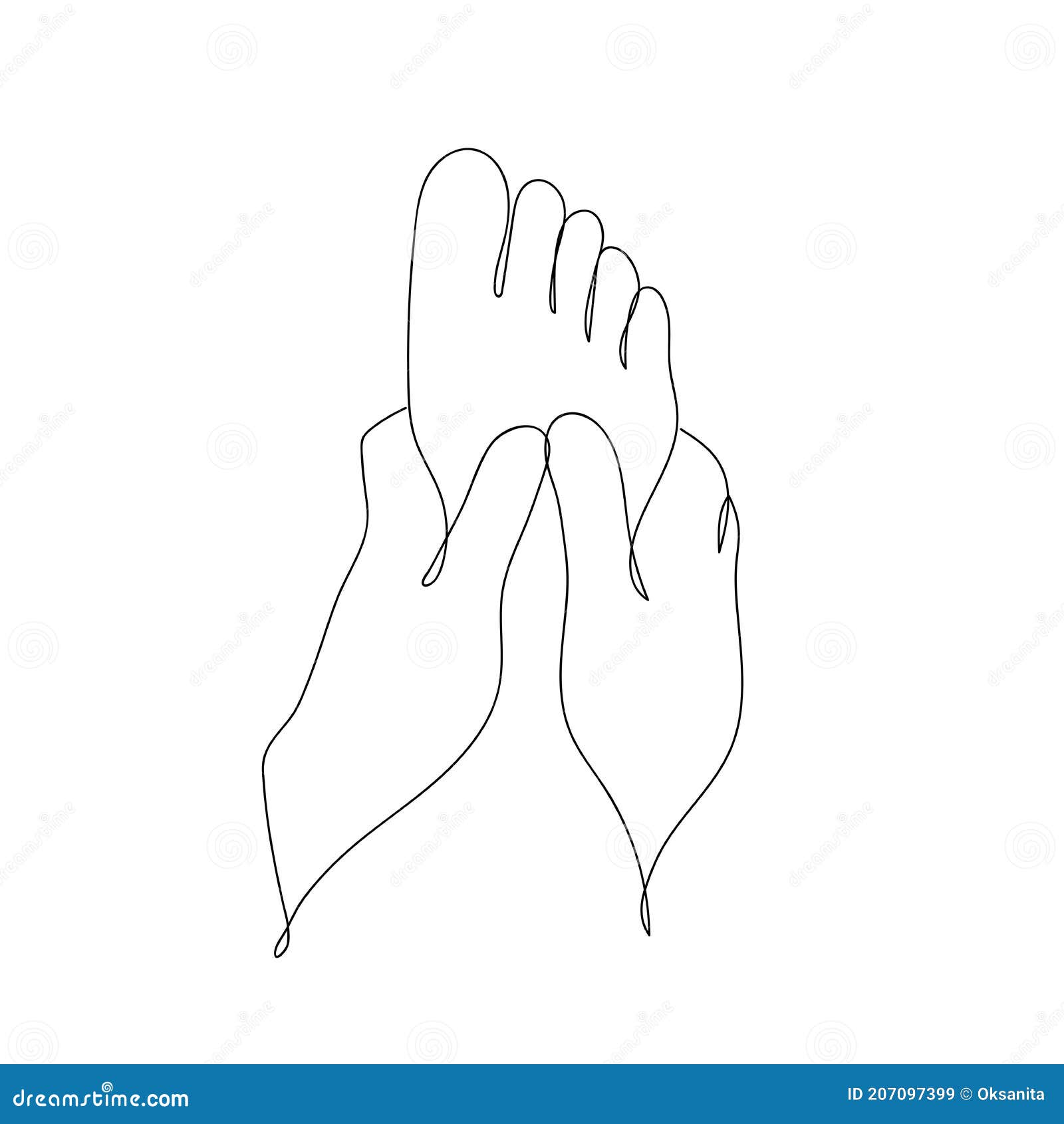 Abstract Image of Feet Isolated on White. Stock Vector - Illustration ...