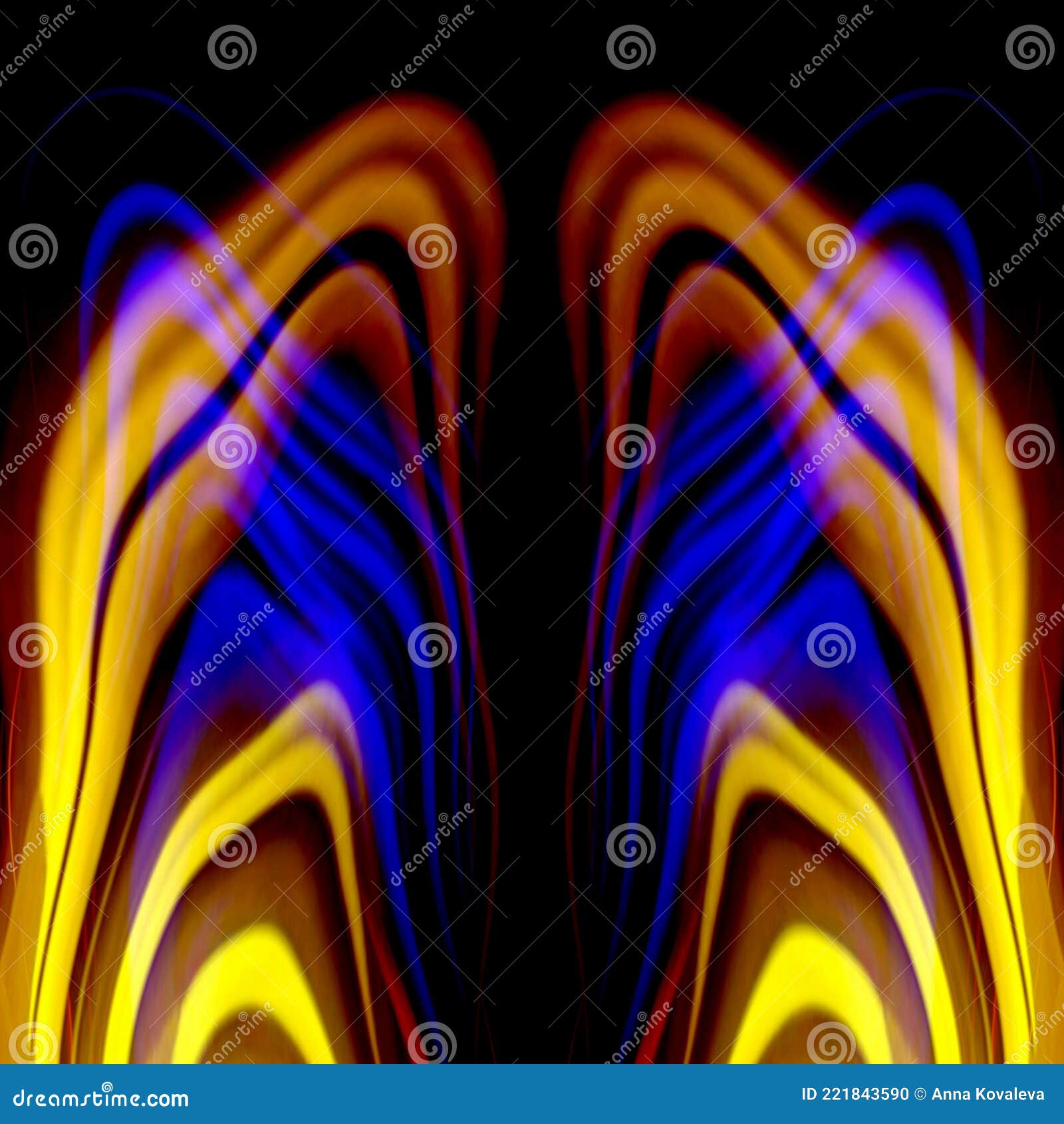 Abstract Image of Fire, Flame. a Symmetrical Image Stock Illustration ...