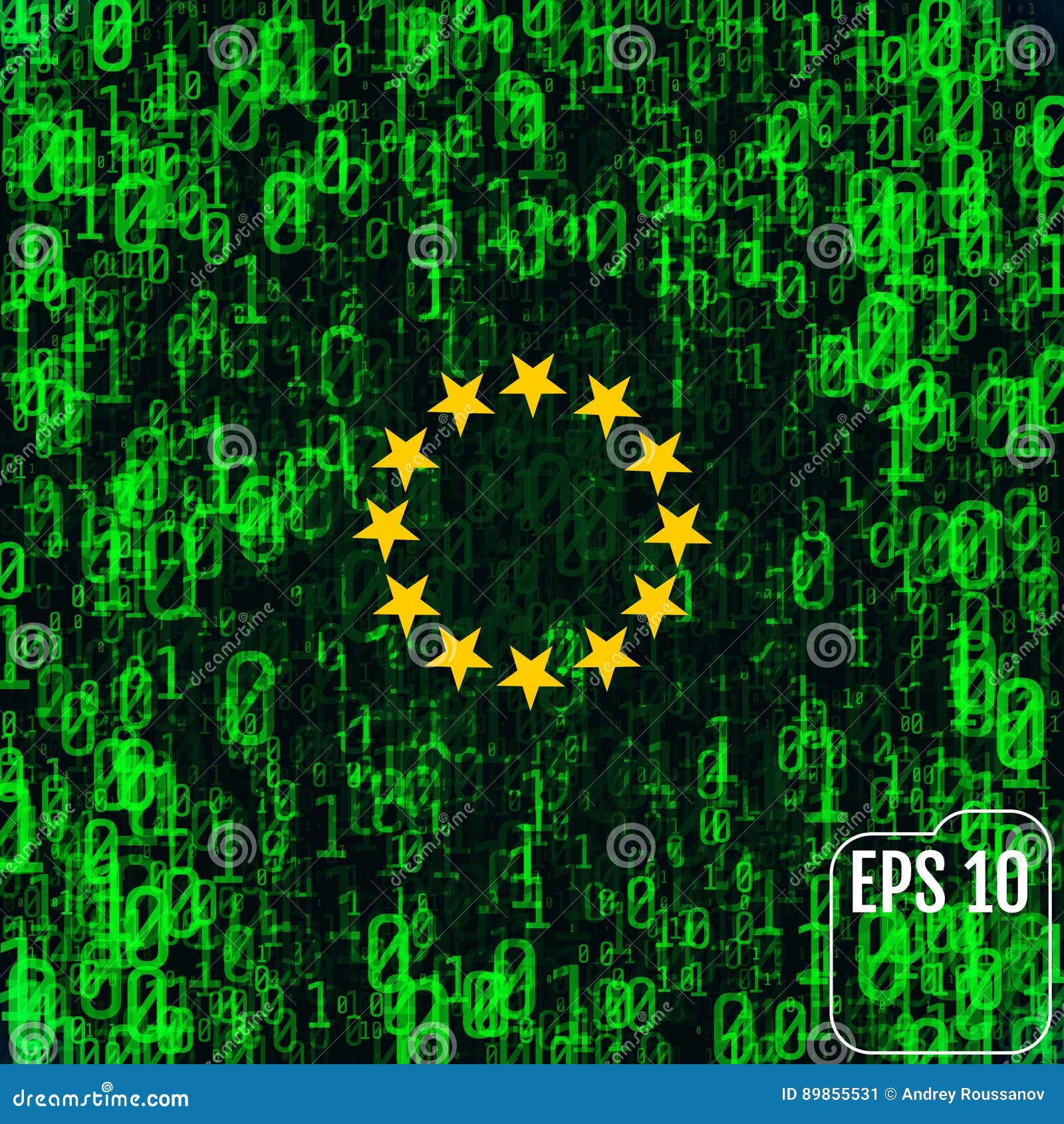 Abstract Image of the Flag of the European Union Against the Background ...