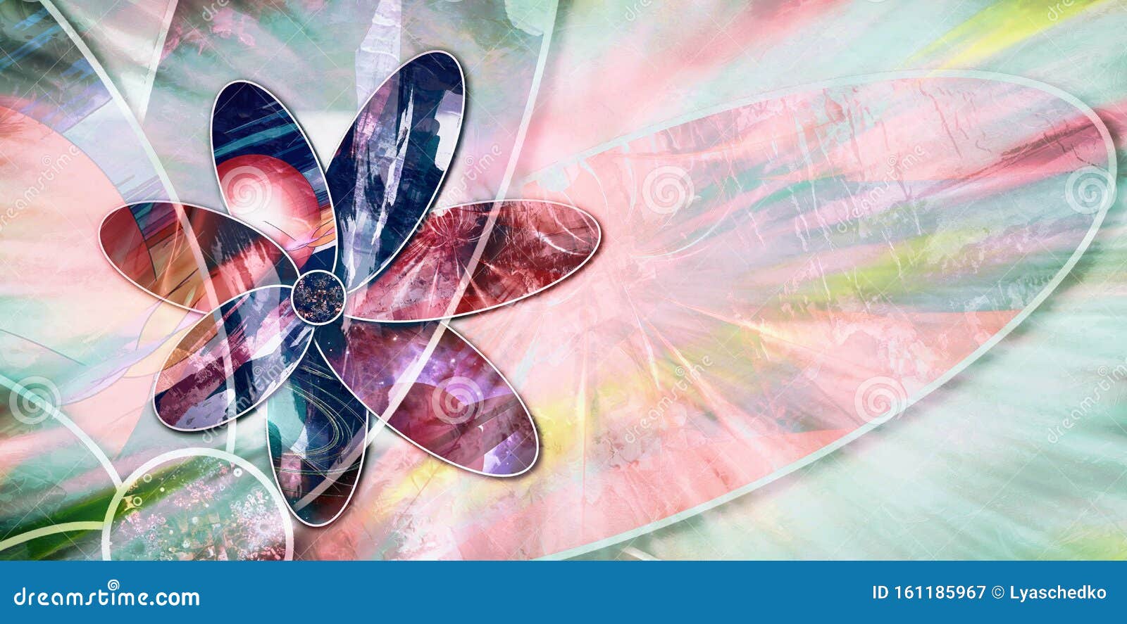 Abstract Image of a Flower on a Light Background Stock Illustration ...