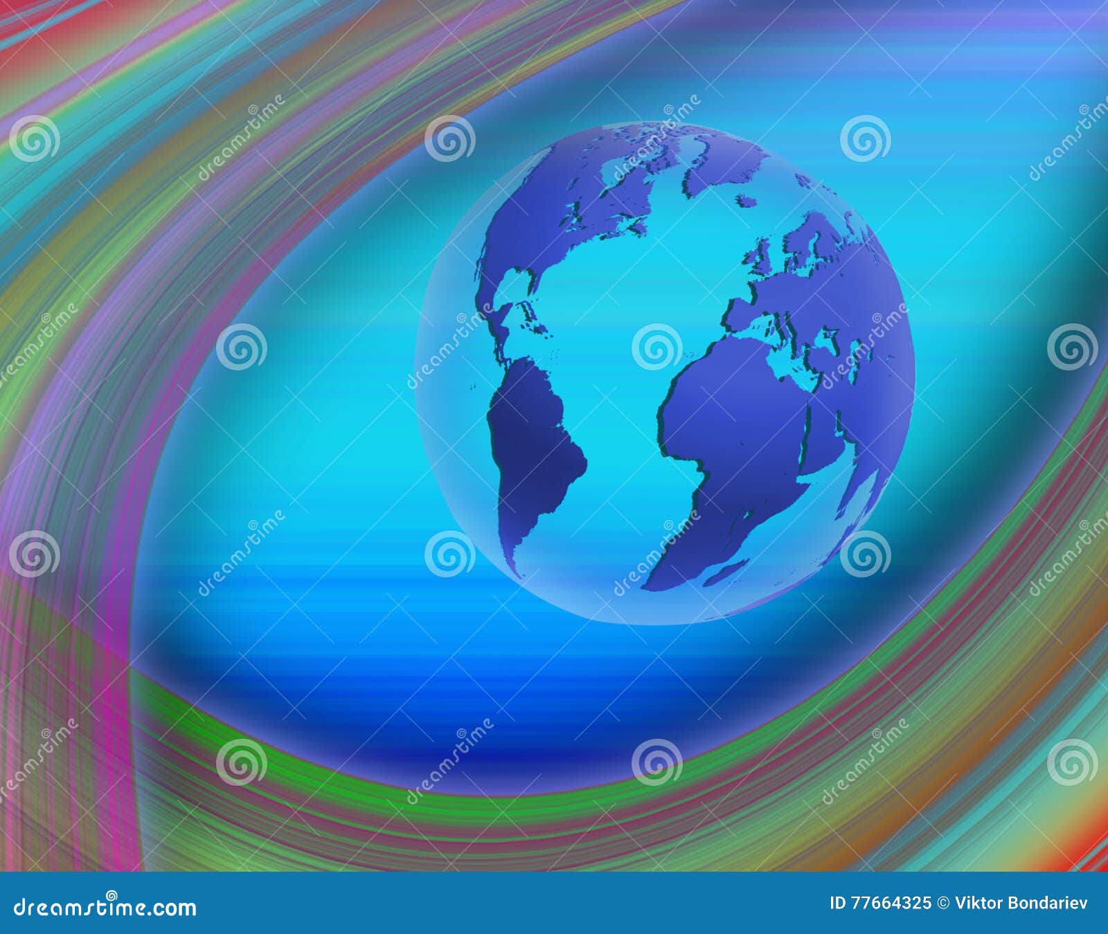 Abstract Image of the Globe Closeup Stock Illustration - Illustration ...