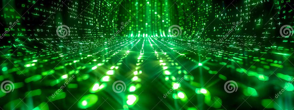 Digital Data Stream in Cyberspace Stock Photo - Image of internet, generated: 310123272