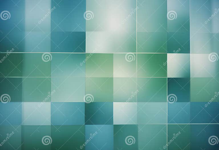 An Abstract Image of a Grid of Blue Squares with a Blurred Light Effect ...