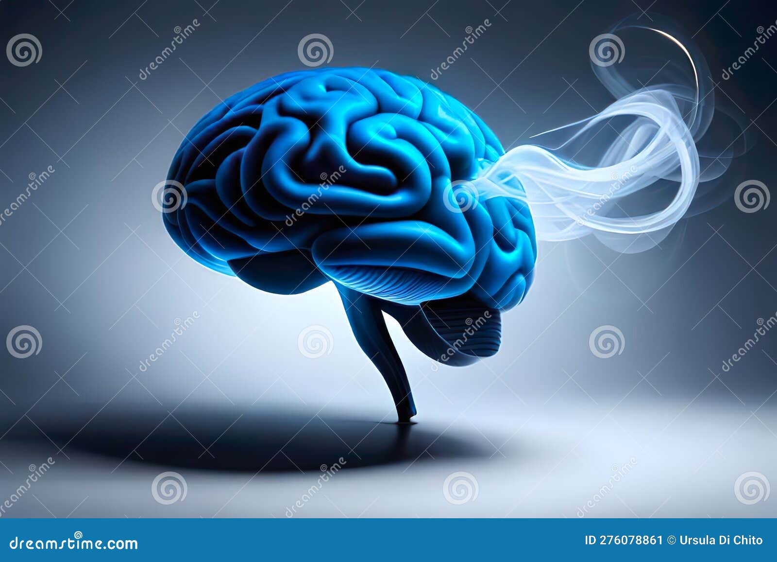 Blue Brain or Artificial Intelligence Concept Stock Illustration ...