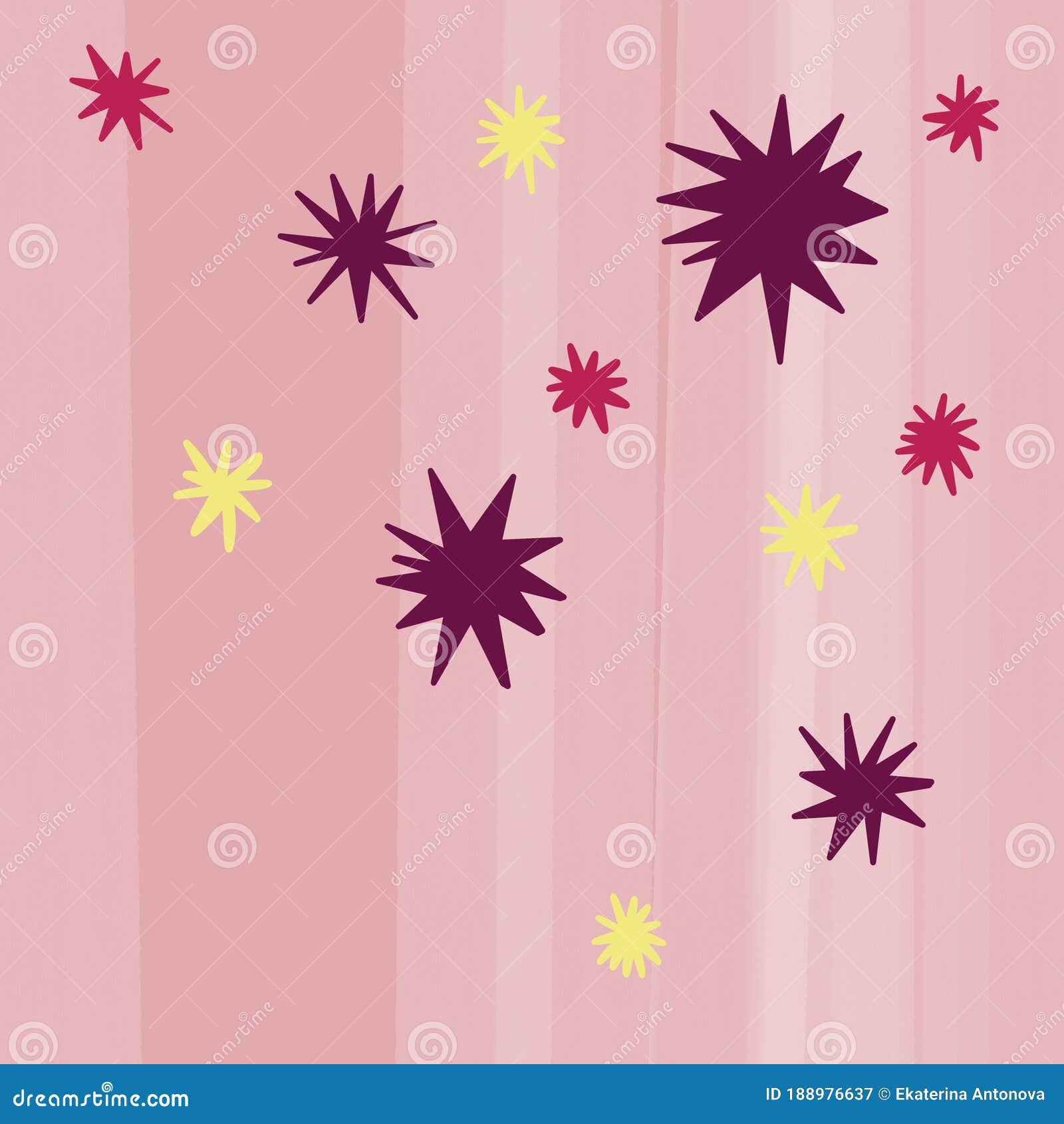 Abstract Image with the Image of Stars, Spots, Colored Background ...