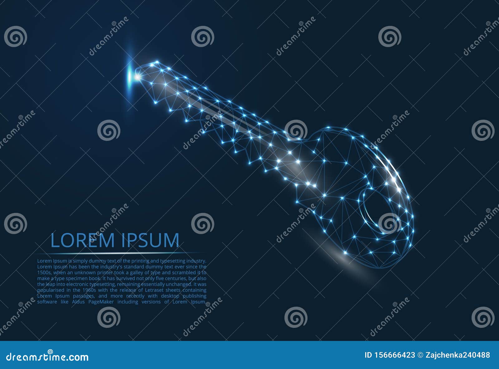 Abstract Image of the Key in the Form of a Constellation. Consists of ...
