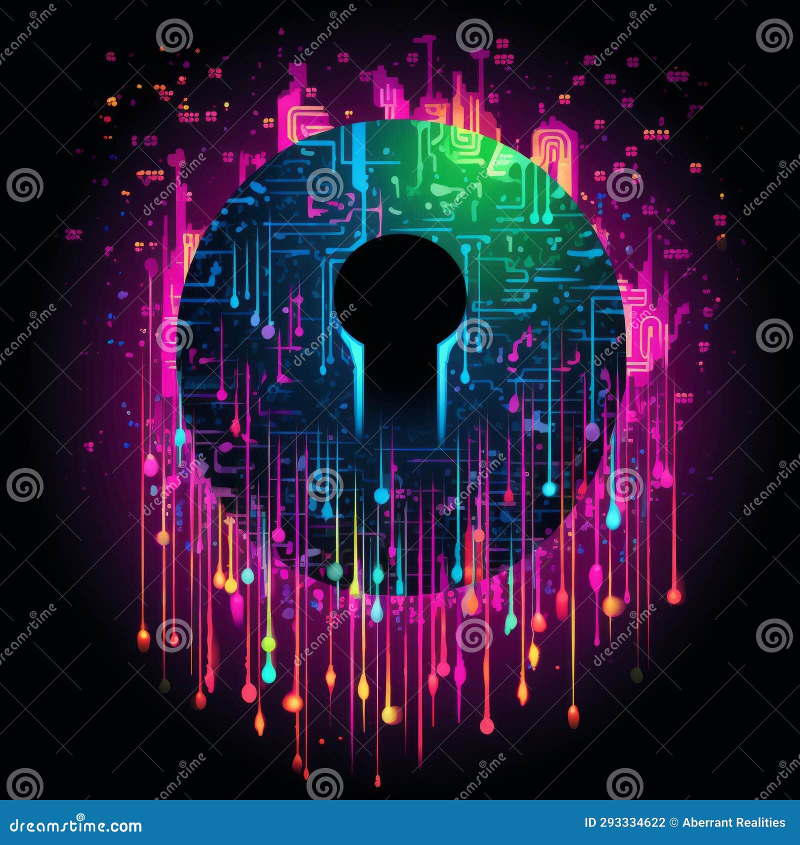 Wave Keyhole Logo Design Vector Symbol Icon Illustration ...