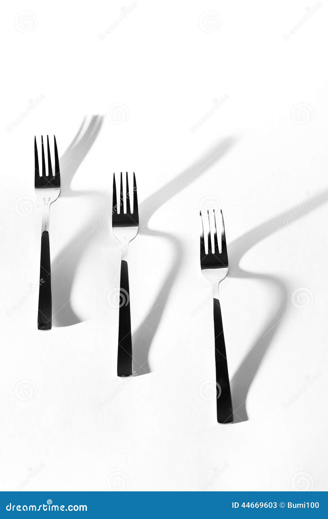 Abstract Image for Kitchen. Three Fork Shadow Stock Image - Image of ...