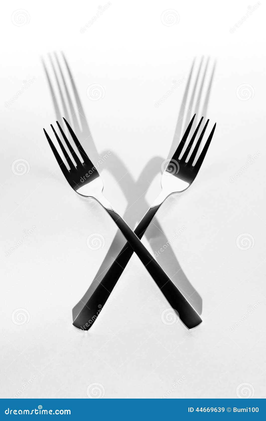 Abstract Image for Kitchen. Two Fork Shadow Stock Image - Image of ...