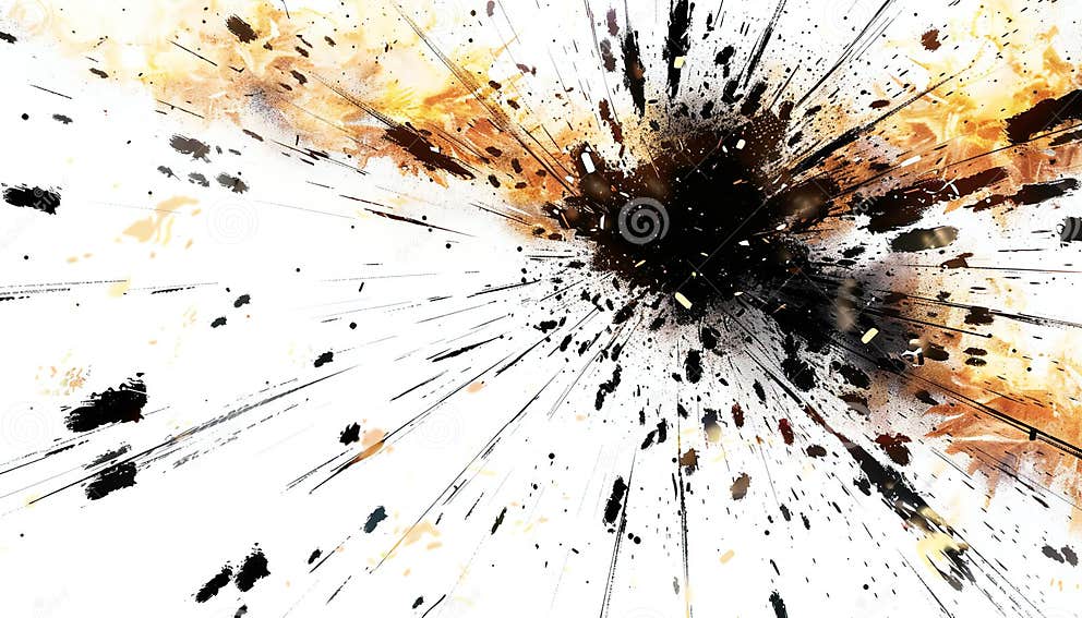 Abstract Image of Lines, Motion Graphics and Explosive Elements on a ...