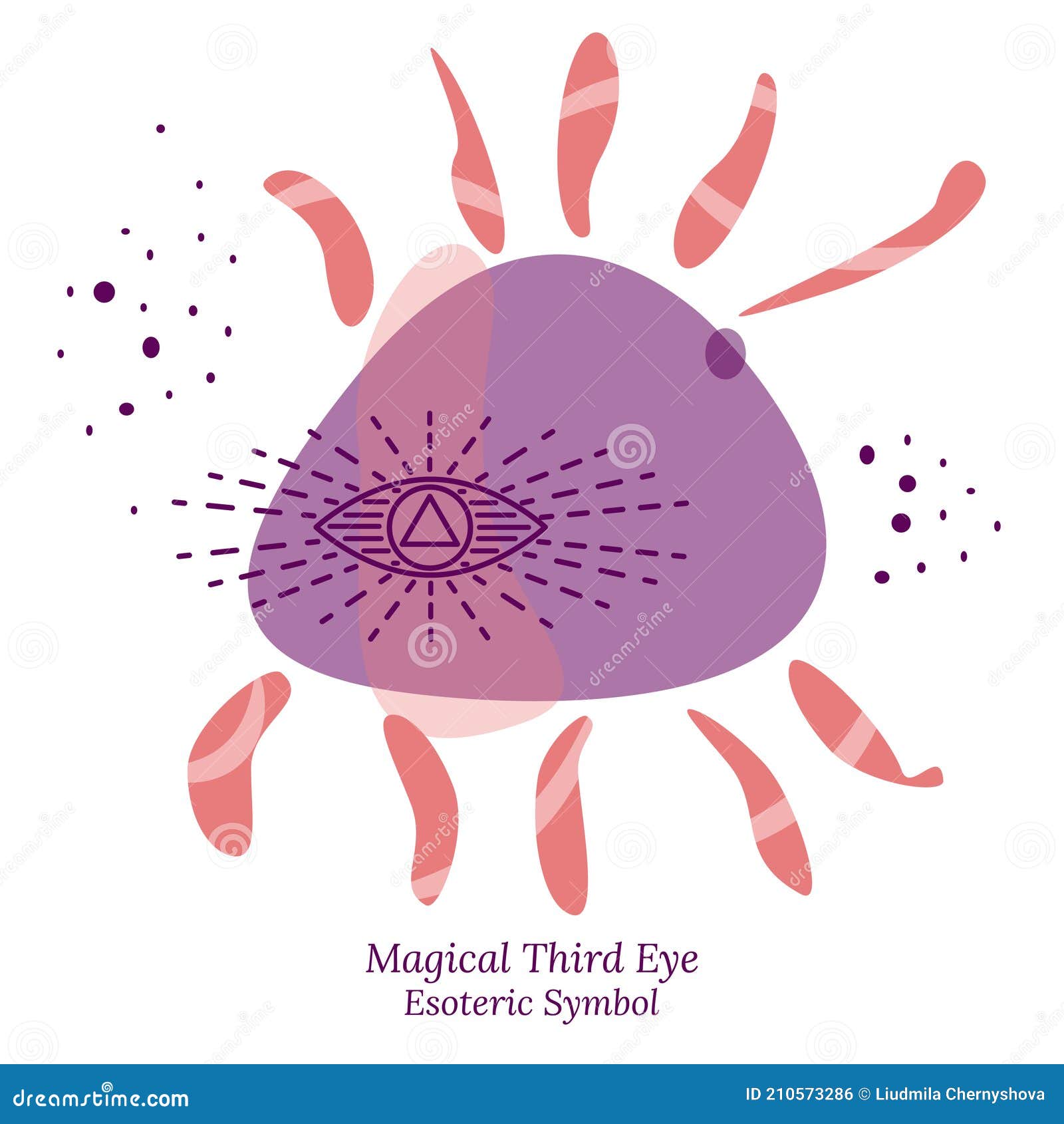 Abstract Image of Magical Third Eye, Symbol of Soul in Esoteric Science ...