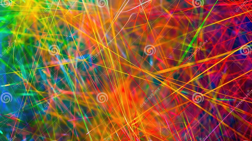 An Abstract Image with Many Different Colored Lines Crossing Each Other ...
