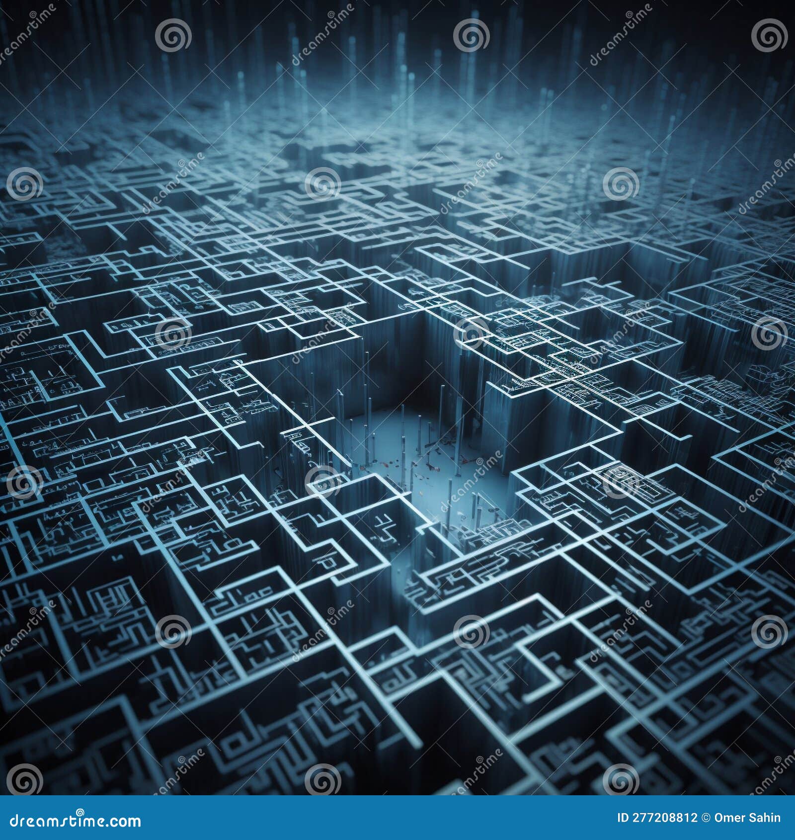Abstract Image of Maze Made Up of Financial Charts and Data for ...