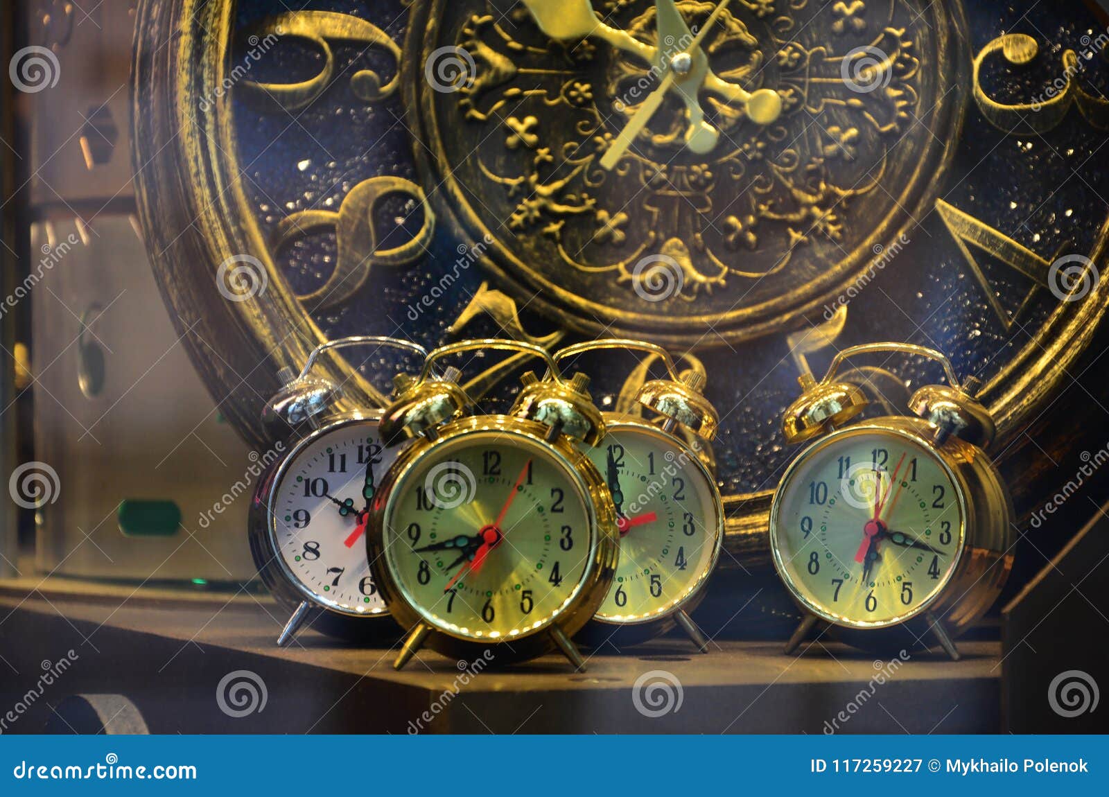 Abstract Image with Mechanical Clocks of Unusual and Strange Design ...
