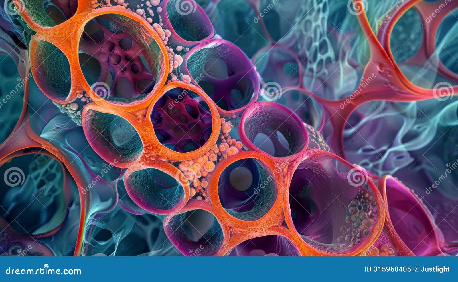 An Abstract Image of a Microscopic View of the Cell Wall of a Plant ...