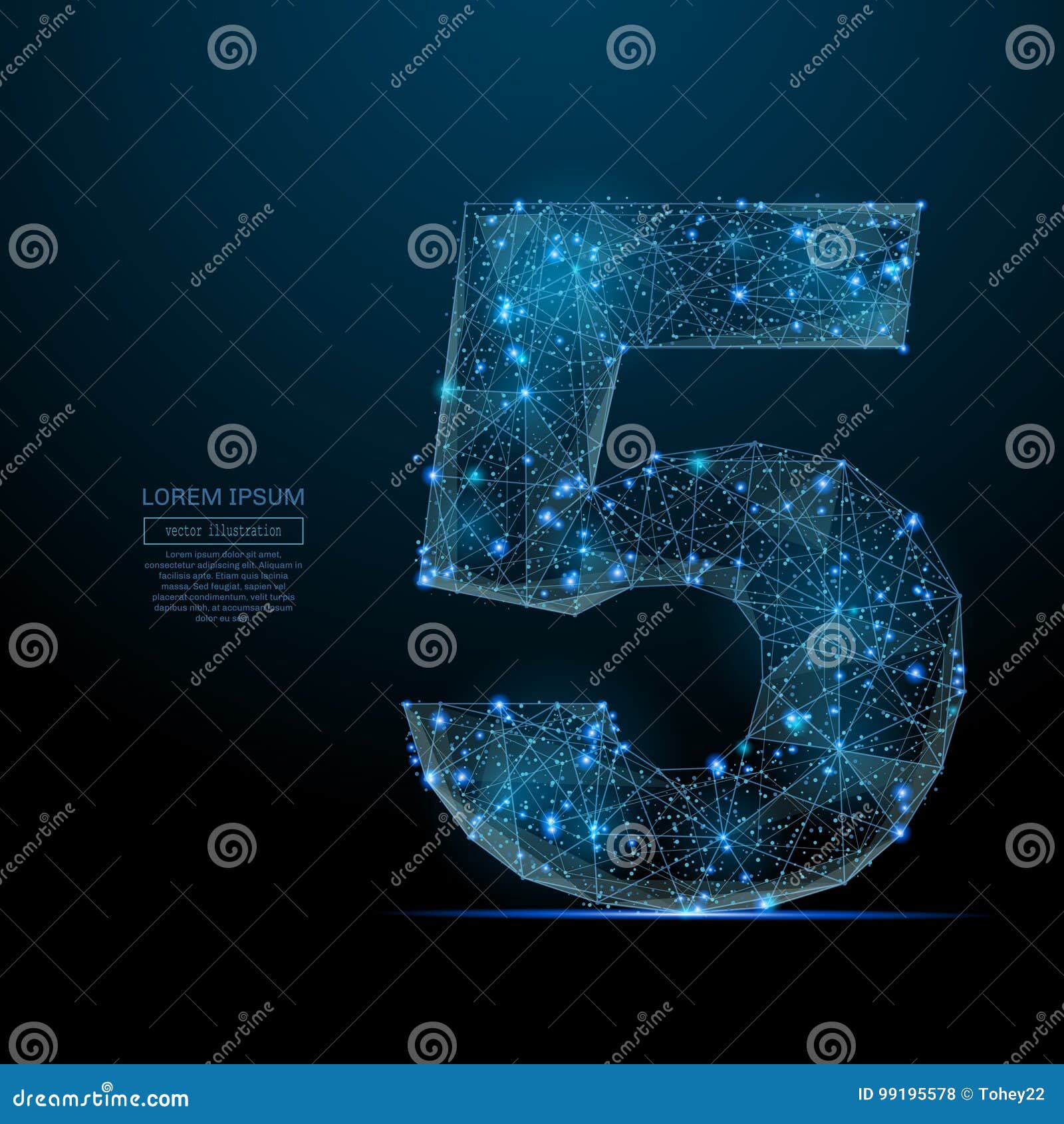 Number Five Numeral, Fifth Yellow Glossy Balloon Vector Illustration ...
