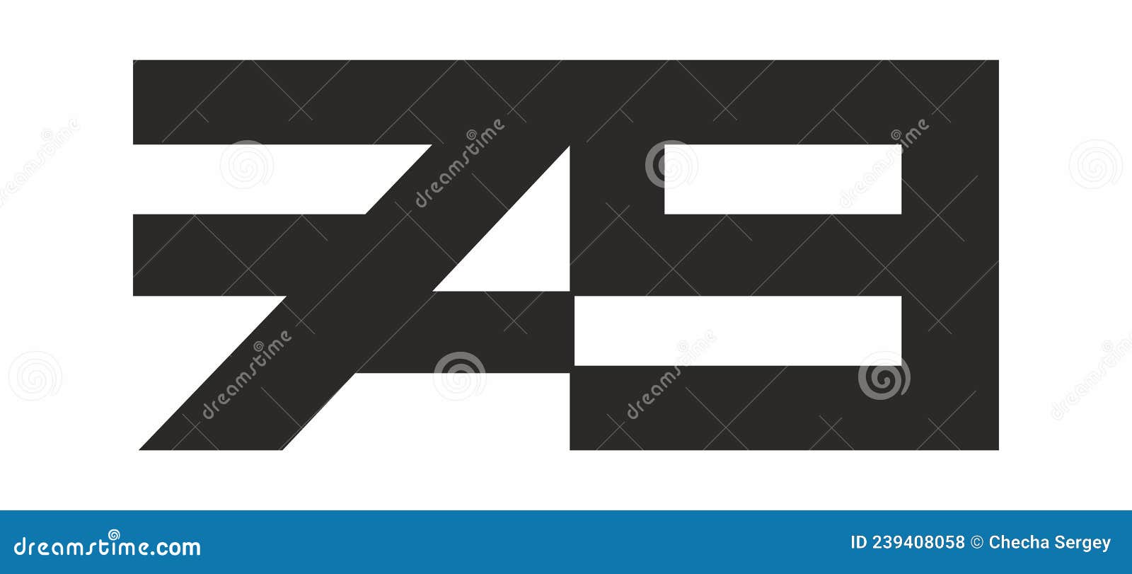 Abstract Image of Number 79. Isolated Vector Illustration on White ...