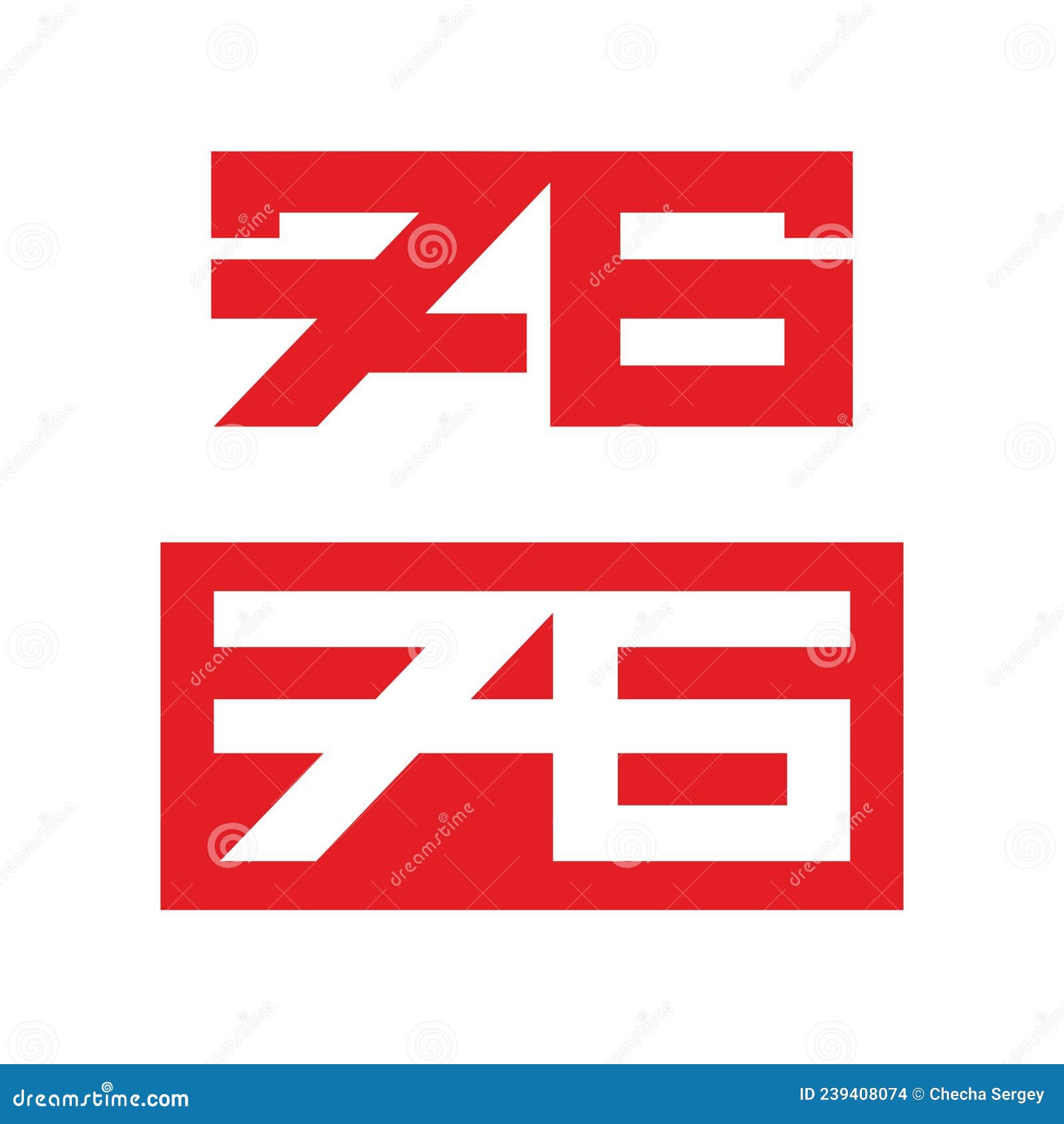 Abstract Image of Number 76. Isolated Vector Illustration on White ...