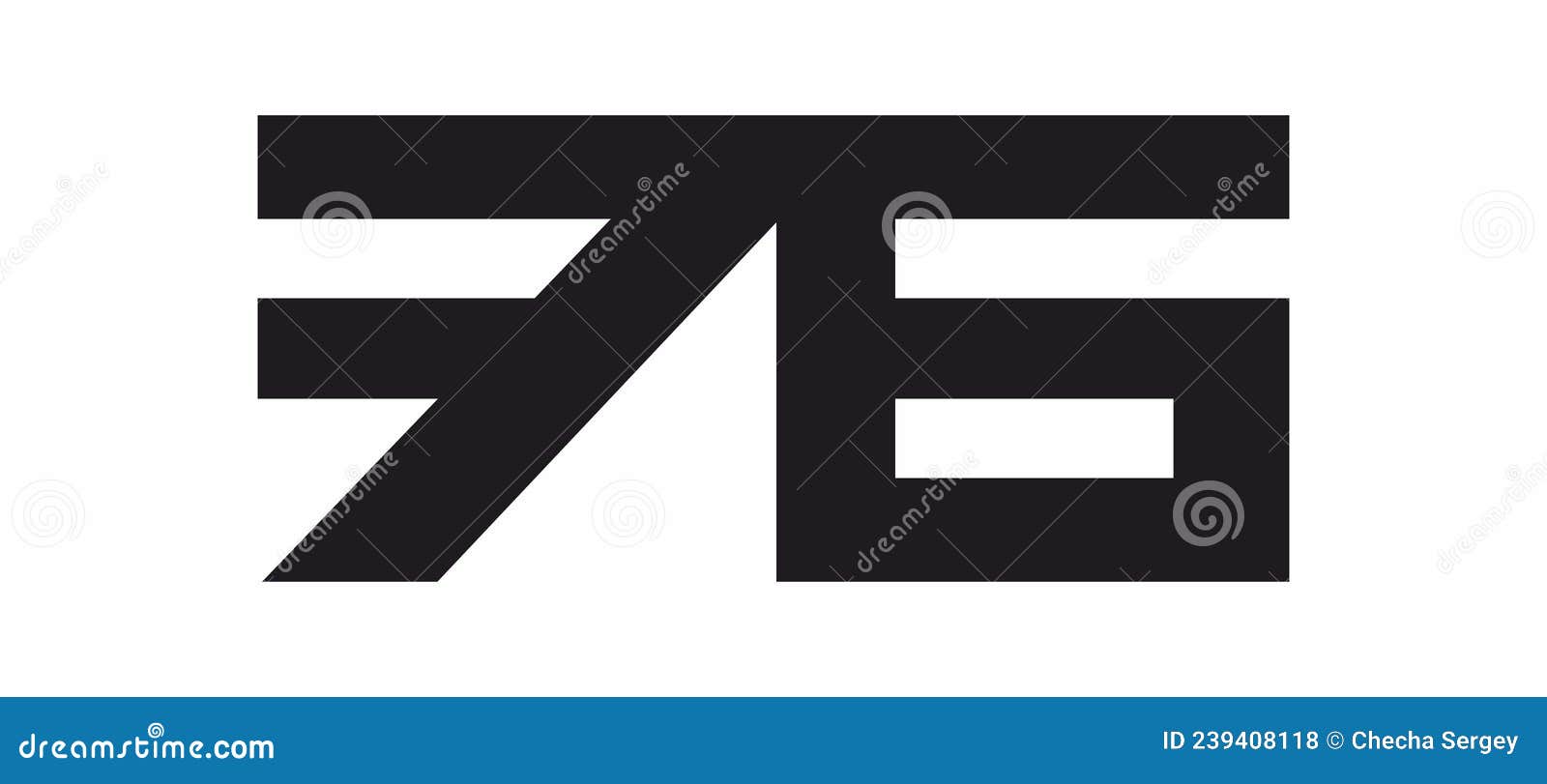 Abstract Image of Number 76. Isolated Vector Illustration on White ...